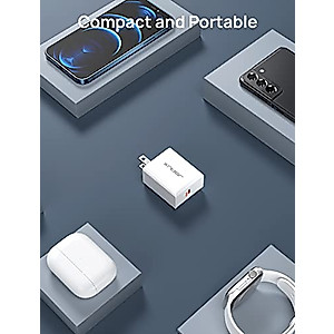 JSAUX 25W USB-C Wall Charger, Samsung Super Fast Charger Block PD Type C Adapter Compatible with Samsung Galaxy S22/S21/S21+/S20/Note20/10, iPhone 13 Pro, Z Flip/S9/S8/S10e, Pixel, and More-White