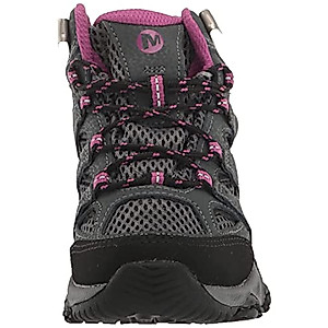 Merrell Moab 3 Mid WTRPF Hiking Shoe, Granite/Berry, 2 US Unisex Big Kid
