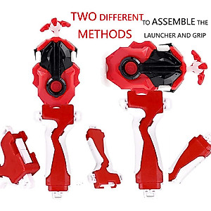 Bay Blades for 8-12 B-184 Launcher Set Gaming Top Toys B-145 DX Starter Venom Diabolos.Vn.B Bey Battling Tops Burst Left and Right Launcher Grip Play Blade Blades for Boys 6-8 Festival Gift