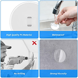 GEEHUA Self Adhesive Ceiling Hook, 30 PCS No Hole Sticky Eye Hooks Wall Small Disc Hook for Hanging Light Plants, Christmas Festival Wedding Decorations Baloon Storage Display(3cm/1.18in)