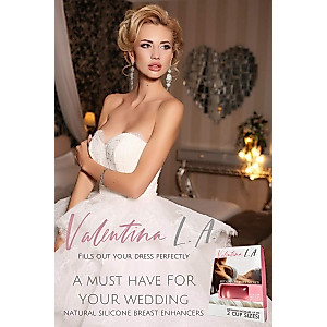 Valentina L.A. Womens Silicone Bra Inserts and Enhancers (Nude)