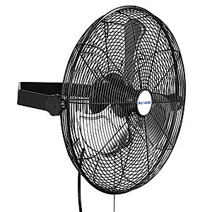 BILT HARD 3000 CFM 14 in. Outdoor Wall Mount Fan, 3-Speed Waterproof Wall Fan Industrial Grade High Velocity Outdoor Fans for Patio, Commercial, Garage, and Gazebo Use- UL Listed Black