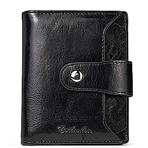 BOSTANTEN Women Designer Handbags Soft Leather Purses and Handbags Satchel Shoulder Bag Bundle with Women Leather Wallet RFID Blocking Small Bifold Wallet with ID Window