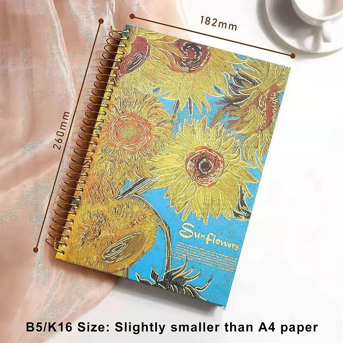 SEEK42 Hardcover Spiral Notebook Journal, Ruled Lined Journal 300 Pages, Famous Painting Durable Hardcover 20211206SFL 0