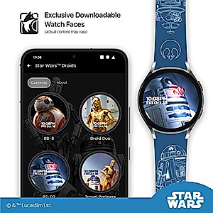 Star Wars - R2-D2 Droid Blueprints Smartwatch Band – Officially Licensed, Compatible with Samsung Watch (watch not included) - 20mm