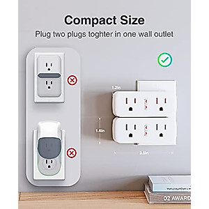 Smart Plug Outlet Extender, WiFi Surge Protector Power Strip+Mini Wi-Fi Plugs Compatible with Alexa and Google Home