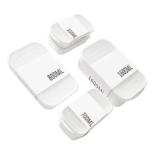 VOSAREA White Storage Bin 8 Pcs Food Storage Box Fridge Storage Containers Refrigerator Storage Bins Kitchen Storage Containers Food Prep Containers