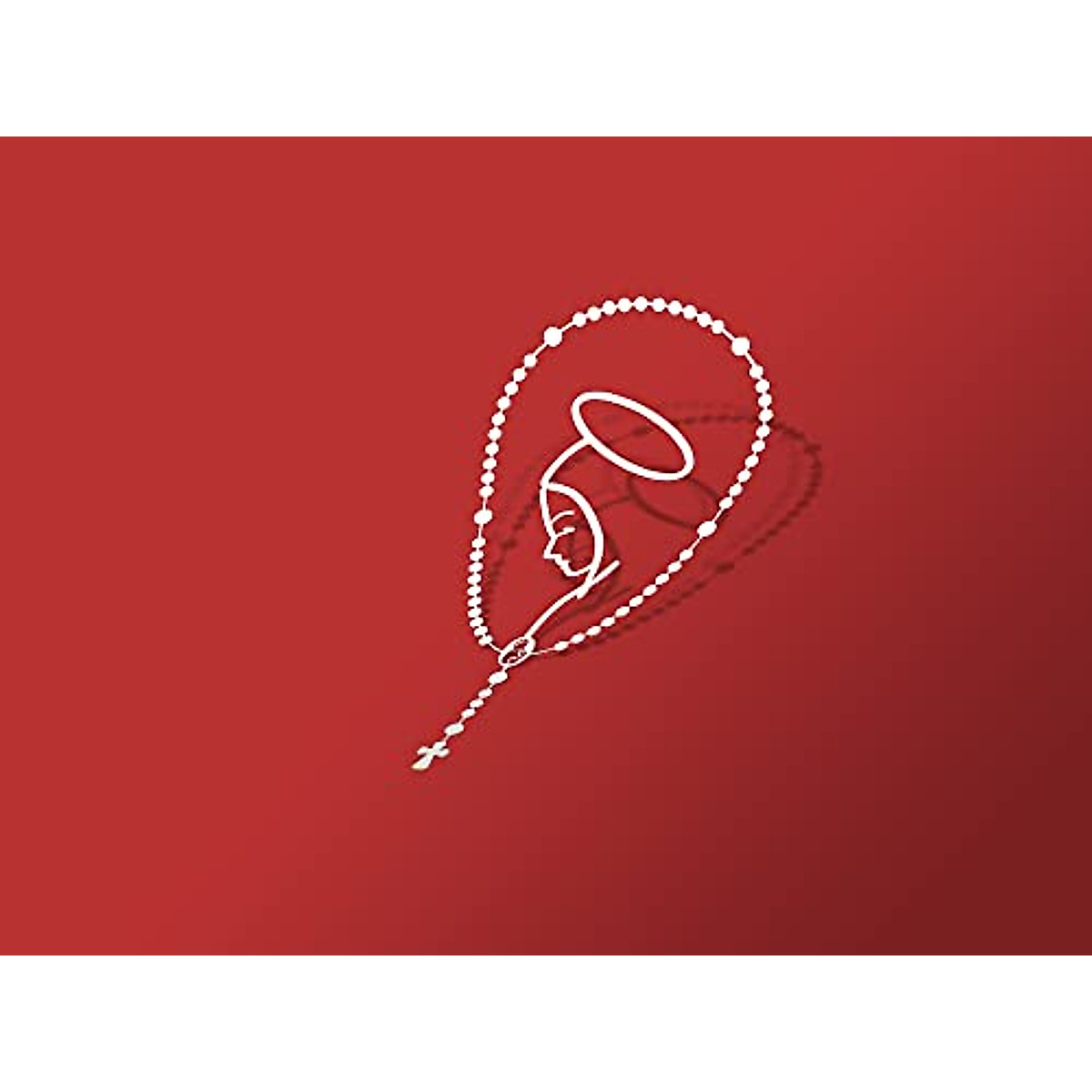 Shop Shop Virgin Mary Rosary Beads Faith Die Cut Vinyl Decal for Cars Bumper Stickers for Cars Trucks Laptops Water Bottles Windows | White | 8.5 x 4.0 Inch