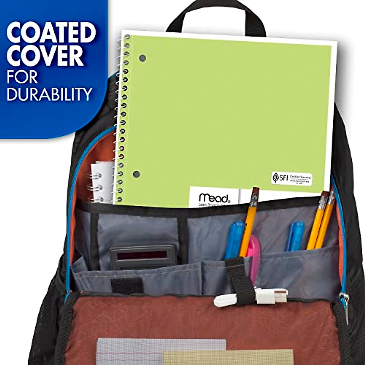 Mead Spiral Notebook 4 Pack of 1-Subject College Ruled, Pastel Color COLOR WILL VARY, Spiral Bound Notebooks, Cute school Notebooks 70 Pages