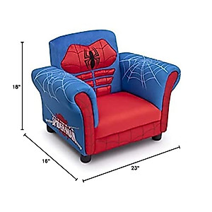 Delta Children Figural Upholstered Chair, Marvel Spider-Man (Blue, Red)