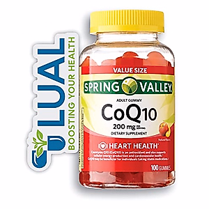 Spring Valley CoQ10. Includes Luall Fridge Magnetic + Spring Valley CoQ10 Rapid Release (CoQ10, 200 mg, 100 Gummies)