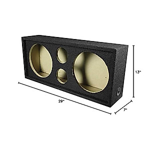 Q Power Car Audio Subwoofer Enclosure Box Chuchero for 10" Mids and 3" Tweeters