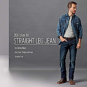 Wrangler Men's 20X Slim Fit Straight Leg Jean, Denver, 31X32