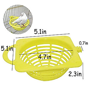 Hamiledyi Parrot Feeder Cage Accessories Supplies Automatic Bird Feeder Fruit Vegetable Holder Cage Hanging Basket Water Dispenser Parakeet Cage Perch for Small Cockatiels Lovebirds