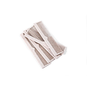 Bleeker and Rowe 100% Biodegradable Combs - Individually wrapped - Environmentally Eco Friendly Bulk Pocket Pet Dog Grooming Hair Lice Combs - Perfect for Macrame (Pack of 15)