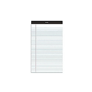 STAPLES 281303 Notepads 8.5-Inch X 14-Inch Wide White 50 Sh/Pad 12 Pads/Pk (51297/26786)