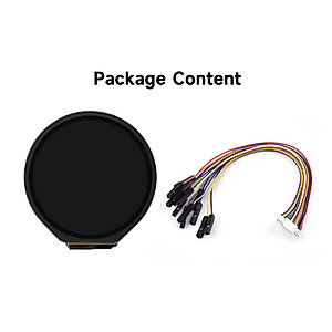 1.28inch Touch LCD Display Module, 240×240 Resolution Round LCD IPS Screen, 65K Colors Display, 4-Wire SPI and I2C Communication, Support Raspberry Pi/Raspberry Pi Pico/Arduino/STM32