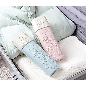 2PCS Portable PP Plastic Toothbrush Toothpaste Holder Case for Travel Use Color Random