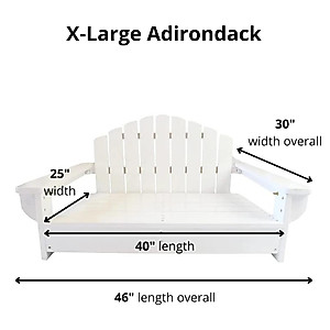 Midlee White Dog Adirondack Chair Bed (X-Large)