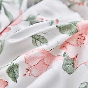 UOZZI BEDDING Bed in a Bag All Season Soft Microfiber Reversible Bed Comforter Set (1 Comforter 2 Pillow Shams 1 Flat Sheet 1 Fitted Sheet 2 Pillowcases) (Flowers 1, Queen-7 Pieces)