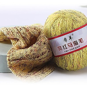 Yarn Ave 5 Balls/8.8oz Mohair Nylon Blended Yarn, Fluffy Soft Airy Fancy Yarn for Hand Knitting&Crocheting Cardigans, Hats, Vests, Sweaters, 2500 Meters (#12 Mint Green)