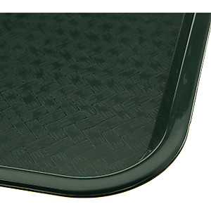 Carlisle FoodService Cafe Plastic Fast Food Trays, 12" x 16", Slate and Forest Green