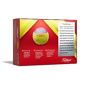 Titleist TRUFEEL Golf Balls, Unisex Adults, Yellow, One Size