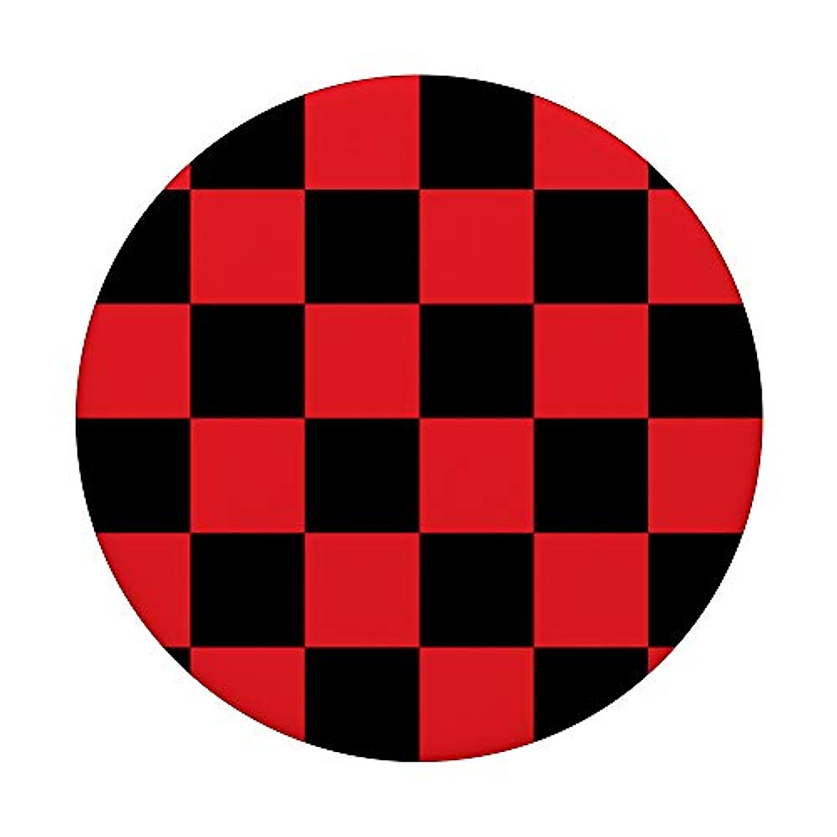 Black and Red Checkered Design Checker Print for Women Men PopSockets Swappable PopGrip