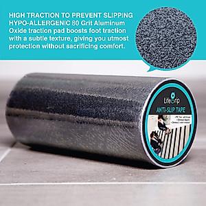 Anti Slip Traction Tape, 12 Inch x 30 Foot - Best Grip, Friction, Abrasive Adhesive for Stairs, Tread Step, Indoor, Outdoor (Tape, 12" X 30')