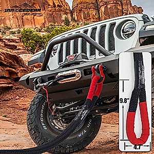 Innocedear 1"×30ft Recovery & Tow Rope Strap,Kinetic Energy Rope,Offroad Power Stretch Snatch Rope,Heavy-Duty Vehicle Recovery Rope,for Jeep car Truck ATV UTV SUV