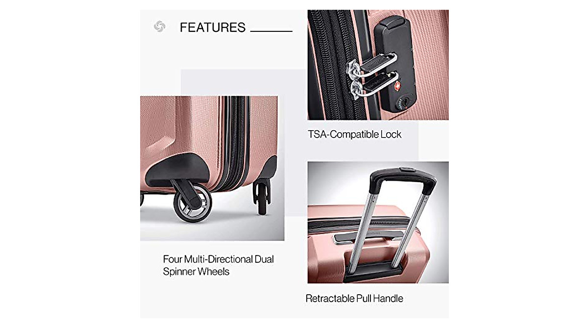 Samsonite Winfield 3 DLX Hardside Luggage - 28-Inch Rose