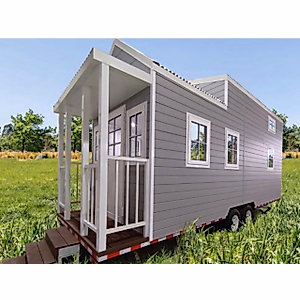 Generic Aluminum Tiny Movable Prefabricated Insulated House with 1 Bathroom, 1-3 bedrooms & 1 Kitchen- Tiny loft House, Mini Caravan,Travel Camper Trailer for Family, Customized