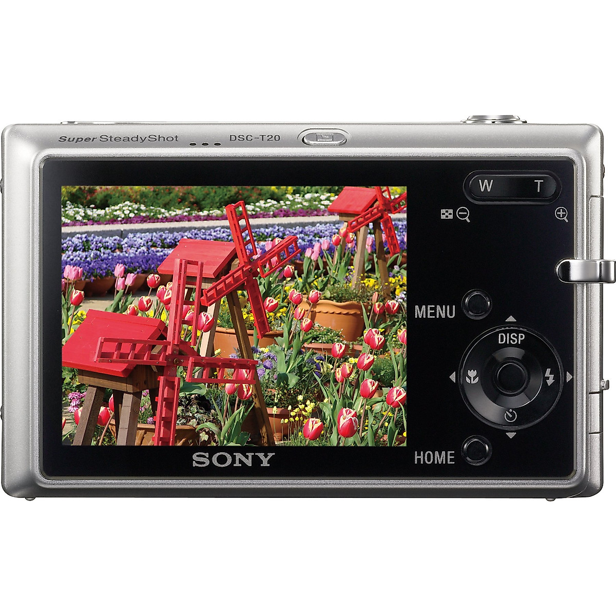 Sony Cybershot DSC-T20 8.1MP Digital Camera with 3x Optical Zoom and Super Steady Shot (Silver)