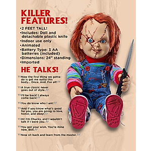 Spirit Halloween 2 Ft Talking Chucky Doll | Officially Licensed