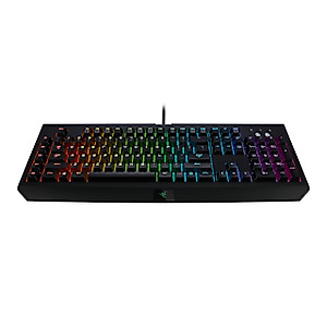 Razer BlackWidow Chroma: Clicky RGB Mechanical Gaming Keyboard - 5 Macro Keys Green Mechanical Switches (Tactile and Clicky)