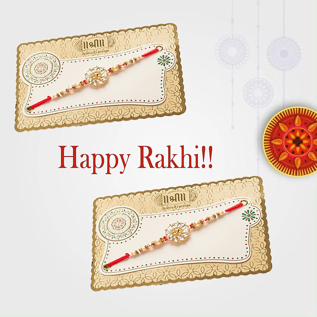 Rakhi for Brother - Lord Ganesha Design, Beautiful Rakhi Bracelet for Brother, Perfect for Brother, Father, Bhabhi, Bhaiya, Celebrate with Love | 1 Rakhi