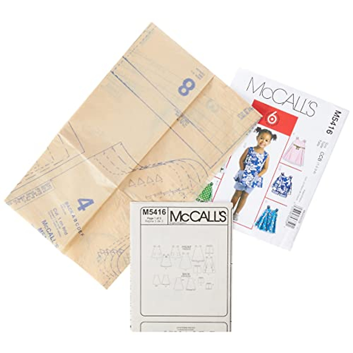 McCall's Patterns M5416 Toddlers' Tops, Dresses and Shorts