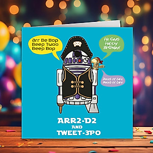 Cult Kitty Arr2 - Funny Pirate Birthday Card for Men - Thick, Premium Birthday Card for Men, Great Pirate or Funny Card with Colourful Envelope