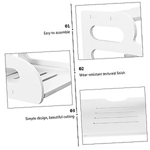 WHAMVOX 1pc Router Rack Floating Wall Mounted Shelf Home Monitor Wall Mounting Brackets Storage Holder Seasoning Bottle Storage Rack Storage Shelf Punch- Rack White Foam Board