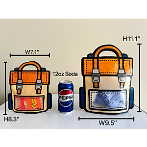 Trendybag Orange and Purple Top-handle Party Goodie bags, Grip n’ Seal gift bags with Stand-up Bottom, birthday bags, 20 Pcs (Small, Orange)