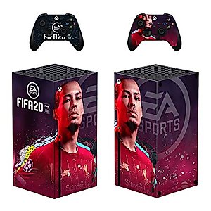 FELIPE SEIJI KUBA Vinyl Skin Sticker Cover Decal for Microsoft Xbox Series X Console and Remote Controllers Football Game HD Printing