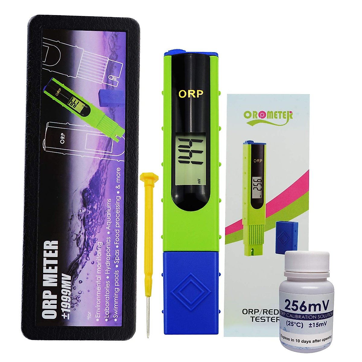 Pen Type ORP Meter Tester Redox ±1999mV Range Include Calibration Solution