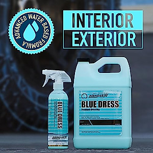 Nanoskin BLUE DRESS Premium Dressing 16 Oz. - Sprayable Interior & Exterior Dressing for Car Detailing | Works on Tire, Vinyl, Rubber, Plastic & Trim | Safe for Cars, Trucks, Motorcycles, RVs & More