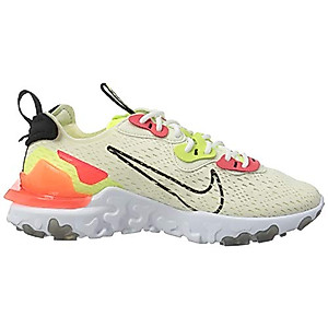 NIKE Women's Race Running Shoe, Pale Ivory Black Volt Laser Crimson, 6 us