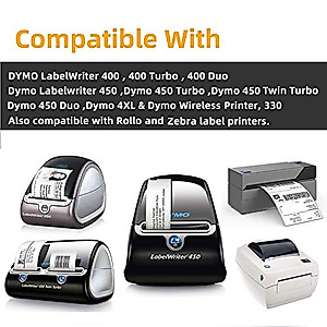 Labelebal 12 Rolls 2-1/8" x 4"(54mm x 101mm) Direct Thermal Labels Compatible with DYMO 30323 Shipping Replacement Labels Compatible for DYMO LabelWriter Printer (220 Labels/Roll)