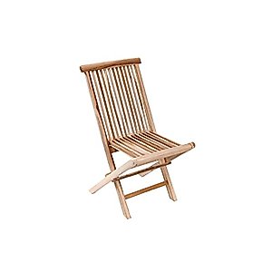 Nordic Style Folding Chair for Indoor and Outdoor Use - Patio, Balcony, Dining (Natural Finish, Beige)