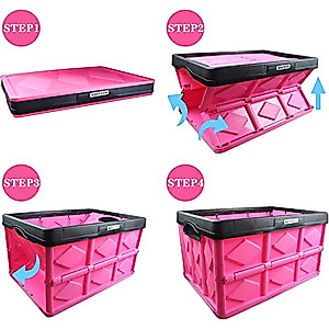 BXGTECH Collapsible Storage Bin (PINK/ 1 PACK)