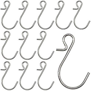 35pcs Small S Hooks Connectors Metal S Shaped Wire Hook Hangers Hanging Hooks for DIY Crafts, Hanging Jewelry, Key Chain, Tags, Fishing Lure, Net Equipment (35)