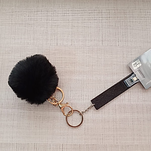 XIANGXING Credit Card Puller, Cute Acrylic Debit Bank Card Grabber for Long Nails ATM Keychain with Pom Pom Ball and Plastic Clip