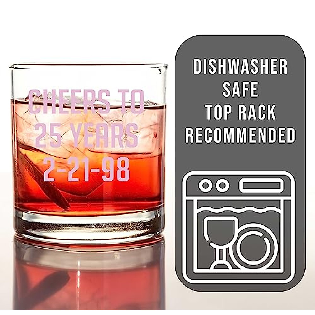 Personalized Printed 11oz Whiskey Glass - Custom Bourbon Christmas Gifts for Men, Dad Scotch Drinking Birthday Glasses, Groomsmen, Liquor Cocktail Rocks Old Fashioned, Your Text Here
